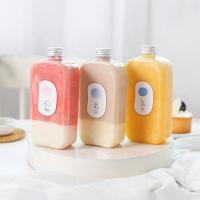 China OEM 550ml PET Beverage Plastic Juice Bottle With Aluminum Screw Cap for sale