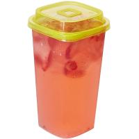 China Square 24Oz 500ml Boba Bubble Plastic PP Cups Single Wall for sale