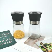 China Mini Glass 100ml Pepper Spice Grinder With Screw Cap for sale
