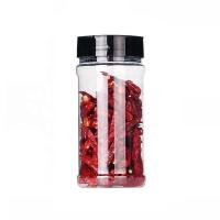 China Cylinder 200ml Clear Plastic Jars For Spice Kitchen Organizer for sale