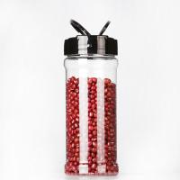 China Cylinder 200ml Clear Plastic Jars For Spice Kitchen Organizer for sale