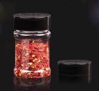 China Cylinder 200ml Clear Plastic Jars For Spice Kitchen Organizer for sale