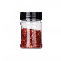 China Cylinder 200ml Clear Plastic Jars For Spice Kitchen Organizer for sale