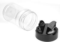 China Cylinder 200ml Clear Plastic Jars For Spice Kitchen Organizer for sale