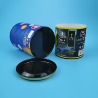 China Biodegradable Snacks Paper Food Cans With Metal Cover for sale