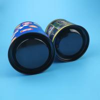 China Biodegradable Snacks Paper Food Cans With Metal Cover for sale