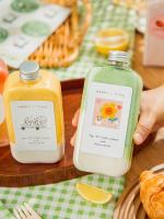 China 400ml Biodegradable Plastic Juice Bottles Boba Tea Container for sale
