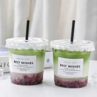 China 16oz 32oz Disposable Bubble Tea Cups For Juice Non Spill for sale