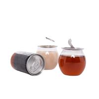 China 250ml Round Plastic Beverage Cans With Easy Open End Clear Drinks Bottles for sale