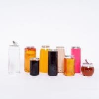 China 250ml Round Plastic Beverage Cans With Easy Open End Clear Drinks Bottles for sale
