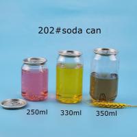 China BPA Free Transparent 200ml Plastic Empty Soda Cans for sale