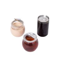 China 600ml Plastic Beverage Jar With Easy Open End Round Drinks Bottles for sale
