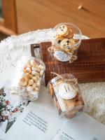 China Custom Christmas Santa Cookie Jar With Lid Plastic Jam container 1400ml for sale