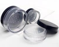 China ABS 20g Translucent Bling Loose Powder Container Non Spill for sale
