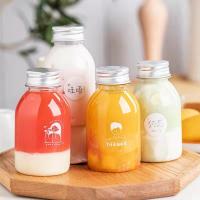 China Food Grade 500ml Plastic Beverage Jar Bear Shape For Juice Milk for sale