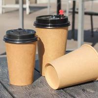 China ODM 600ml Paper Boba tea Cups Disposable Hot Beverage Cup for sale
