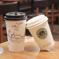 China Brown Color 16oz 22oz Disposable Paper Coffee Cups With Lid for sale