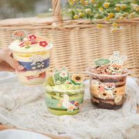 China Custom Plastic U Shape Disposable Bubble Tea Cups 500ml Food Grade for sale