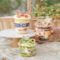 China Custom Plastic U Shape Disposable Bubble Tea Cups 500ml Food Grade for sale