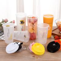 China BPA Free 16oz Plastic Cups With Lids Straws 32oz Double Wall PP Drinking Cup for sale