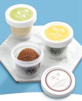 China Round Single Wall 180ml Ice Cream Balm Container With Lid for sale