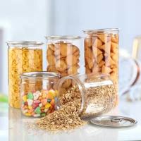 China Hot Stamping 200ml Plastic Food Jar 500ml Honey Containers With Lids for sale