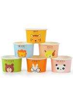 China Biodegradable 280ml Ice Cream Paper Cup With Plastic Lids Logo Printing for sale