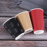 China Non Spill 12oz Disposable Paper Coffee Cups With Lids Logo for sale