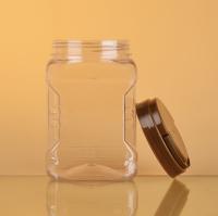 China 380ml Plastic Screw Cap Jars 20cmx20cm Plastic Cookie Containers for sale