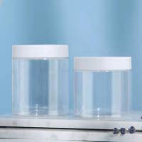 China 500ml Recycled Clear Plastic Cosmetic Jar For Body Scrub for sale