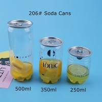 China 330ml 500ml 250ml PET Plastic Cans For Beverage Milk Tea for sale