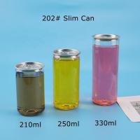 China 330ml 500ml 250ml PET Plastic Cans For Beverage Milk Tea for sale