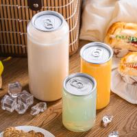 China 28g Transparent PET Plastic Easy Open Can For Soft Drink Juice Soda for sale