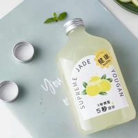 China Customized 350ml 380ml 14oz PET Round Bottle Empty Beverage Container With Lid for sale