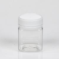 China BPA Free 320ml Plastic Food Jars Airless Square Honey Bottle With Lid for sale