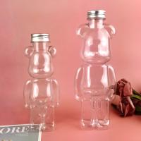 China Bear Plastic Screw Bottles For Juice Bubble Tea Voss Black 100ml for sale