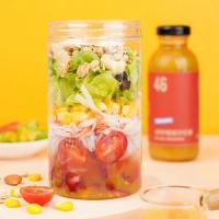 China BPA Free Empty Salad Jar Plastic 8oz 12oz 16oz Cylinder Shape for sale