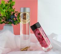 China 350ml 500ml Voss Style Plastic Juice Bottle With Colored Screw Lid for sale