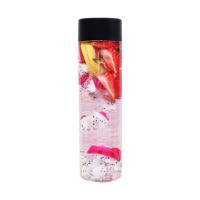 China 350ml 500ml Voss Style Plastic Juice Bottle With Colored Screw Lid for sale