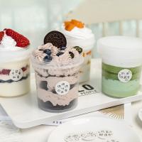 China Clear Plastic 200ml 350ml 500ml Packaging Ice Cream Bowls / Cups for sale