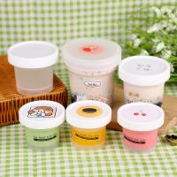 China Food Grade Plastic Ice Cream Container With Cover Custom Ice Cream Cup for sale