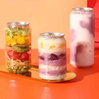 China 350ML 500ML Plastic Drinking Jar Pet Cans For Soft Drinking for sale