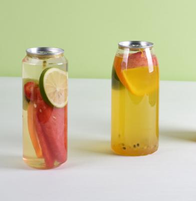 China 350ML 500ML Plastic Drinking Jar Pet Cans For Soft Drinking for sale