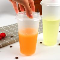 China PET Boba Cups And Lids 32 Oz Plastic Cups With Lids Sample Freely for sale