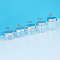 China Clear Plastic Cream Jar Skin Care Cosmetic Jar With Lid 4oz 2oz 1oz for sale