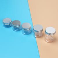 China Clear Plastic Cream Jar Skin Care Cosmetic Jar With Lid 4oz 2oz 1oz for sale