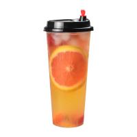 China Custom Take Away Disposable Coffee Cups 700ml Plastic Juice Cup for sale