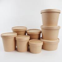 China Food Grade Paper Soup Container With Lid Soup Bowl Soup Packaging for sale
