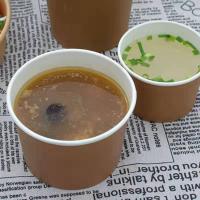 China 100% Eco Friendly Take Out Kraft Paper To Go Soup Bowls With Lid for sale