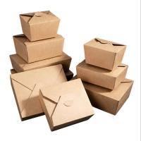 China Flexo printing In Bulk Sushi Paper Box Food Delivery Box With Lid for sale